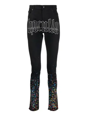 HACULLA. Smothered In Paint Skinny Jeans - Black