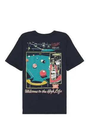 Junk Food Welcome To The High Life Tee In Blue - Navy