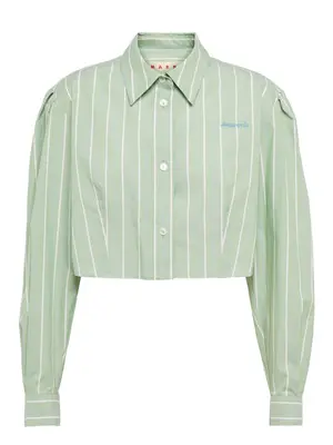 Marni Striped Cropped Shirt - Multicoloured