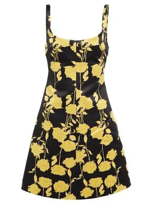 EMILIA WICKSTEAD Talia Floral Taffeta Faille Minidress - Multicoloured