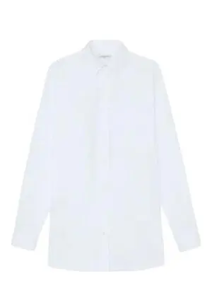 Lafayette 148 New York Organic Cotton Poplin Oversized Shirt - White