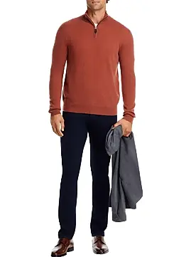 Bloomingdale'S Cashmere Half-Zip Sweater Brick