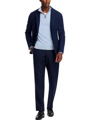 Bloomingdale'S Cashmere Half-Zip Sweater Light Blue