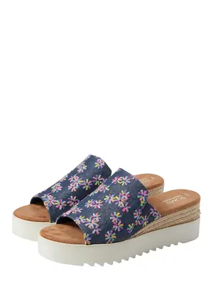 Toms TOMS Diana Mule Platform Heels Navy