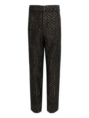Etro Jacquard Pants With Detachable Belt - Black