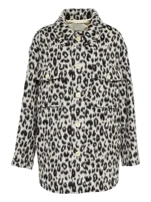 Isabel Marant Odelino Leopard-print Virgin Wool Jacket - Black