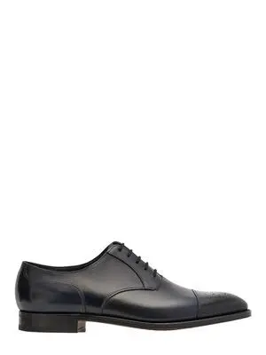 John Lobb Hartland Cap-toe Brogue Oxfords - Navy