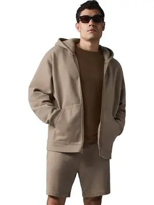 Alo Yoga Renown Heavyweight Full Zip Hoodie - Gravel