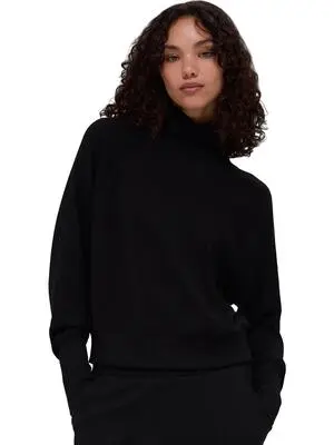 Alo Yoga Waffle Weekend Escape Long Sleeve Top - Black