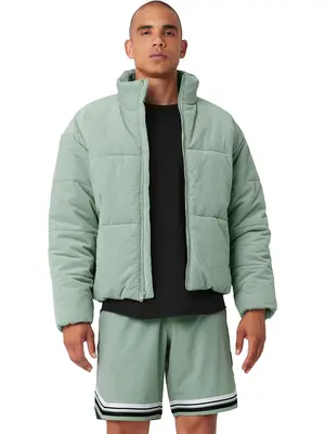 Alo Yoga ALO Corduroy Stage Puffer Jacket Icy Sage