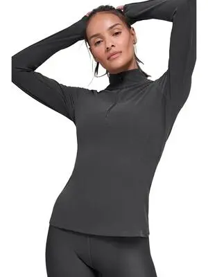 Alo Yoga Alosoft 1/2 Zip Rapid Pullover Top - Anthracite