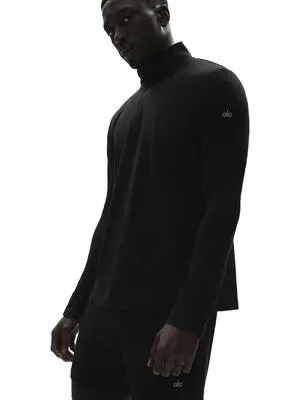 Alo Yoga ALO Conquer 1/4 Zip Reform Long Sleeve Sweatshirt Black