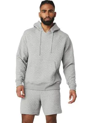 Alo Yoga Quilted Stadium Hoodie Athletic Heather Grey