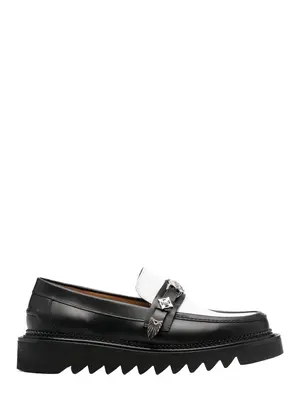 TOGA VIRILIS Plaque-detailing Loafers - Black