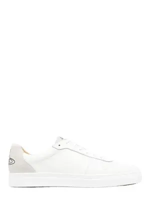 VIVIENNE WESTWOOD Logo-print Leather Sneakers - White