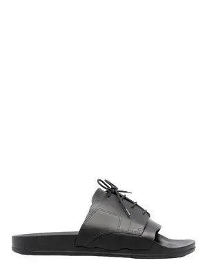 MAISON MARGIELA Lace-up Pool Slides - Black