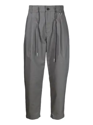 SONGZIO Mid-rise Pleated Trousers - Grey