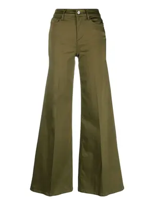 FRAME Le Pixie Palazzo Wide-leg Jeans - Green