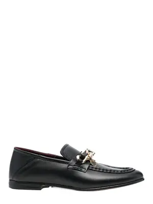 Tommy Hilfiger Chain-link Detail Loafers - Black