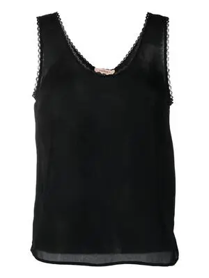 TWINSET Scallop-edge Tank Top - Black