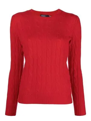 Polo Ralph Lauren Julianna Cable-knit Jumper - Red