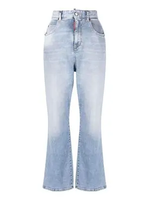 DSQUARED2 High-Waisted Cropped Flared Jeans