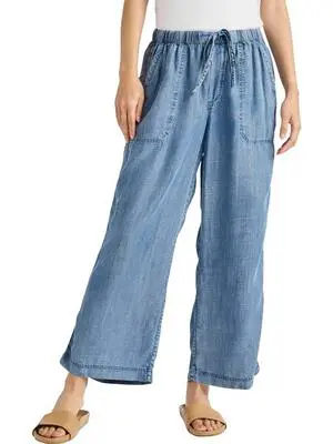 Splendid Angie Wide Leg Pants - Indigo