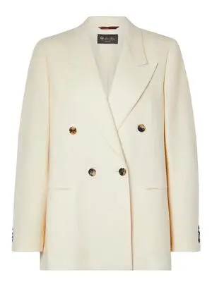 Loro Piana Aurora Linen And Wool-blend Twill Blazer - White