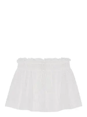 GANNI Broderie Anglaise Mini Skirt - White