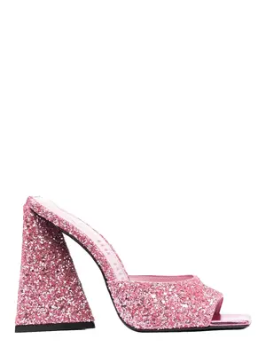 Attico Devon 115mm Sequin Mules - Pink