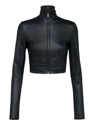 PRADA Prada Cropped Nappa Leather Jacket