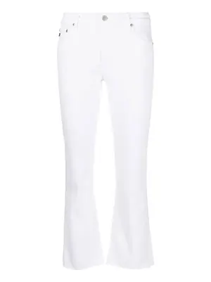 Ag Mid-rise Cropped Jeans - White
