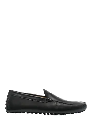 TOD'S Slip-on Leather Loafers - Black