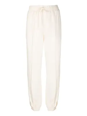 JIL SANDER Drawstring Tapered Trousers - Neutrals