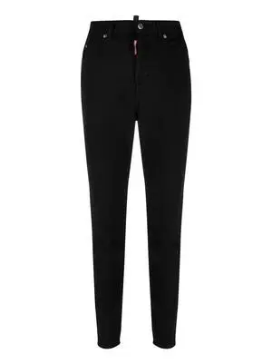 Dsquared2 High-waisted Tapered Jeans - Black