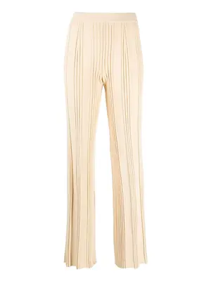 MRZ Pleated Straight-leg Trousers - Neutrals