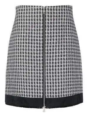 Moncler Tweed A-line Skirt - White