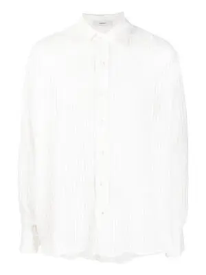 Commas Vertical-stripe Shirt - White