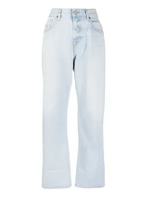 DIESEL® 1999 Cropped Straight-leg Jeans - Blue