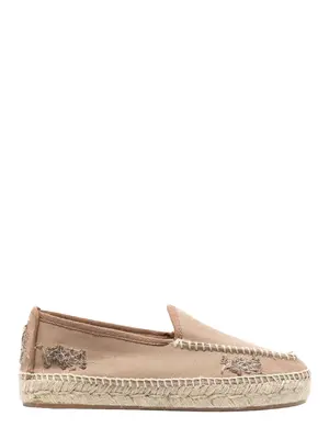 MAISON MARGIELA Embroidered Canvas Espadrilles - Neutrals