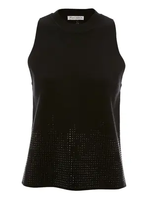 JW Anderson Studded Knit Tank Top - Black
