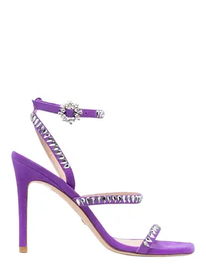 STUART WEITZMAN Gemcut 100mm Stiletto Sandals - Purple
