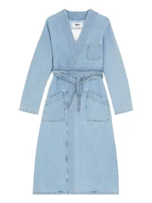 MAISON MARGIELA MM6 Maison Margiela Collarless Wrap Trench Coat