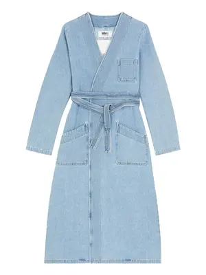 MAISON MARGIELA MM6 Maison Margiela Collarless Wrap Trench Coat