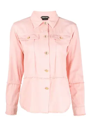 TOM FORD Button-front Denim Shirt - Pink