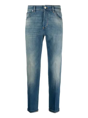 PT TORINO Washed Fitted Jeans - Blue