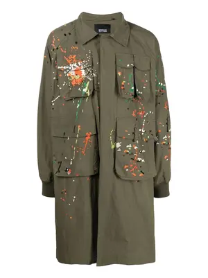 MOSTLY HEARD RARELY SEEN Paint-embroidered Backpack Coat - Green