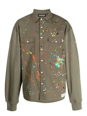 MOSTLY HEARD RARELY SEEN Paint-embroidered Long-sleeve Shirt - Green