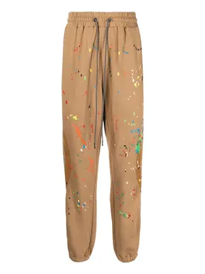 MOSTLY HEARD RARELY SEEN Warped Paint-embroidered Track Pants - Brown