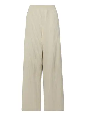 Loro Piana Ribbed Cashmere-blend Track Pants - Cream